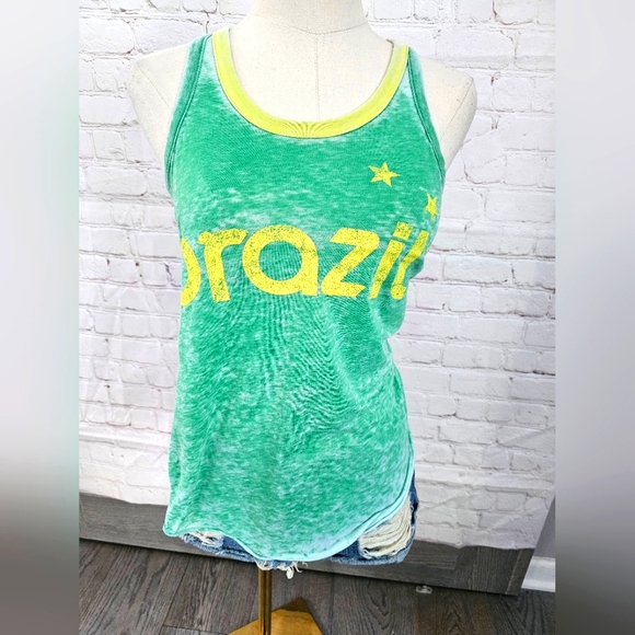 Chaser | Tops | Revolve Chaser Brazil Tank Green Xs Euc | Poshmark